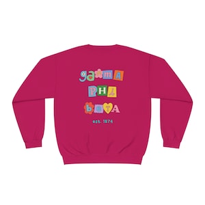 Gamma Phi Beta Fun Doodle Scrapbook Crewneck | Gphi Trendy College ...