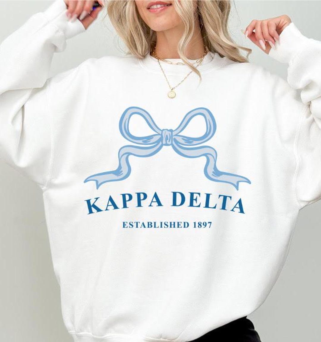 Kappa Delta Ribbon Sorority Crewneck | Kay Dee Trendy Sweatshirt Big ...