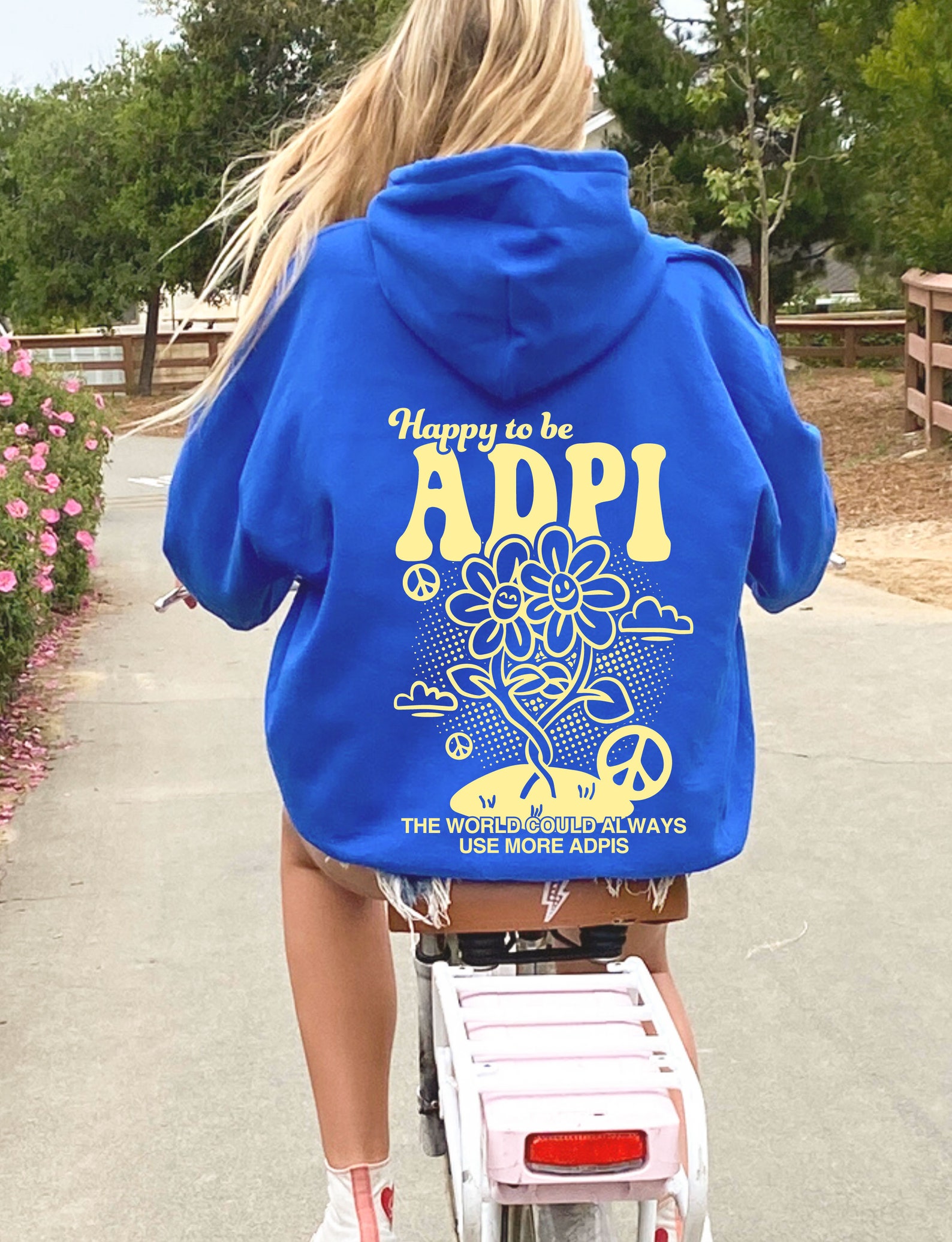 Happy to Be Adpi Sorority Sweatshirt Green Trendy Sorority - Etsy