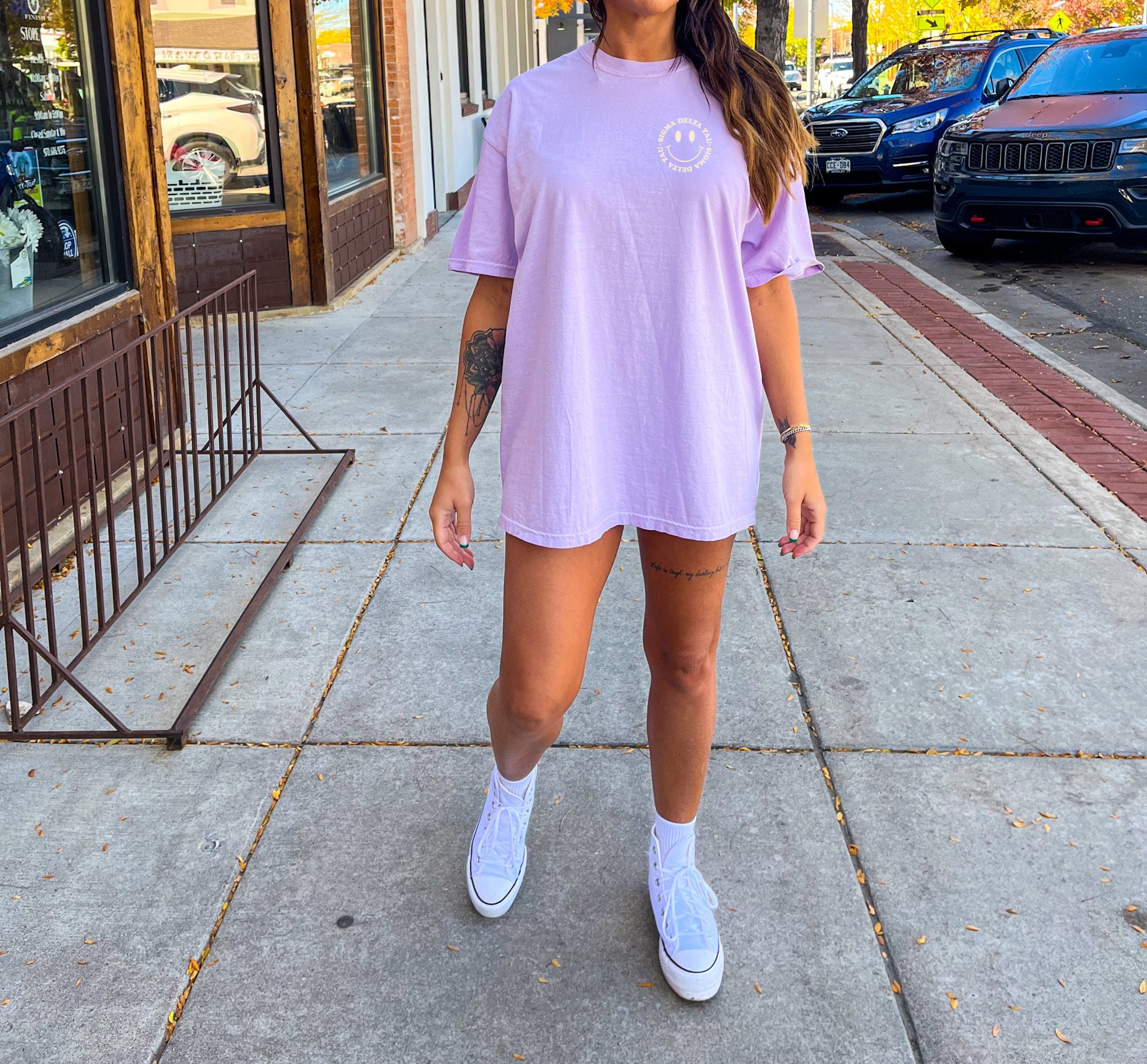 Sigma Delta Tau Smile Sorority Comfy T-shirt Trendy College - Etsy