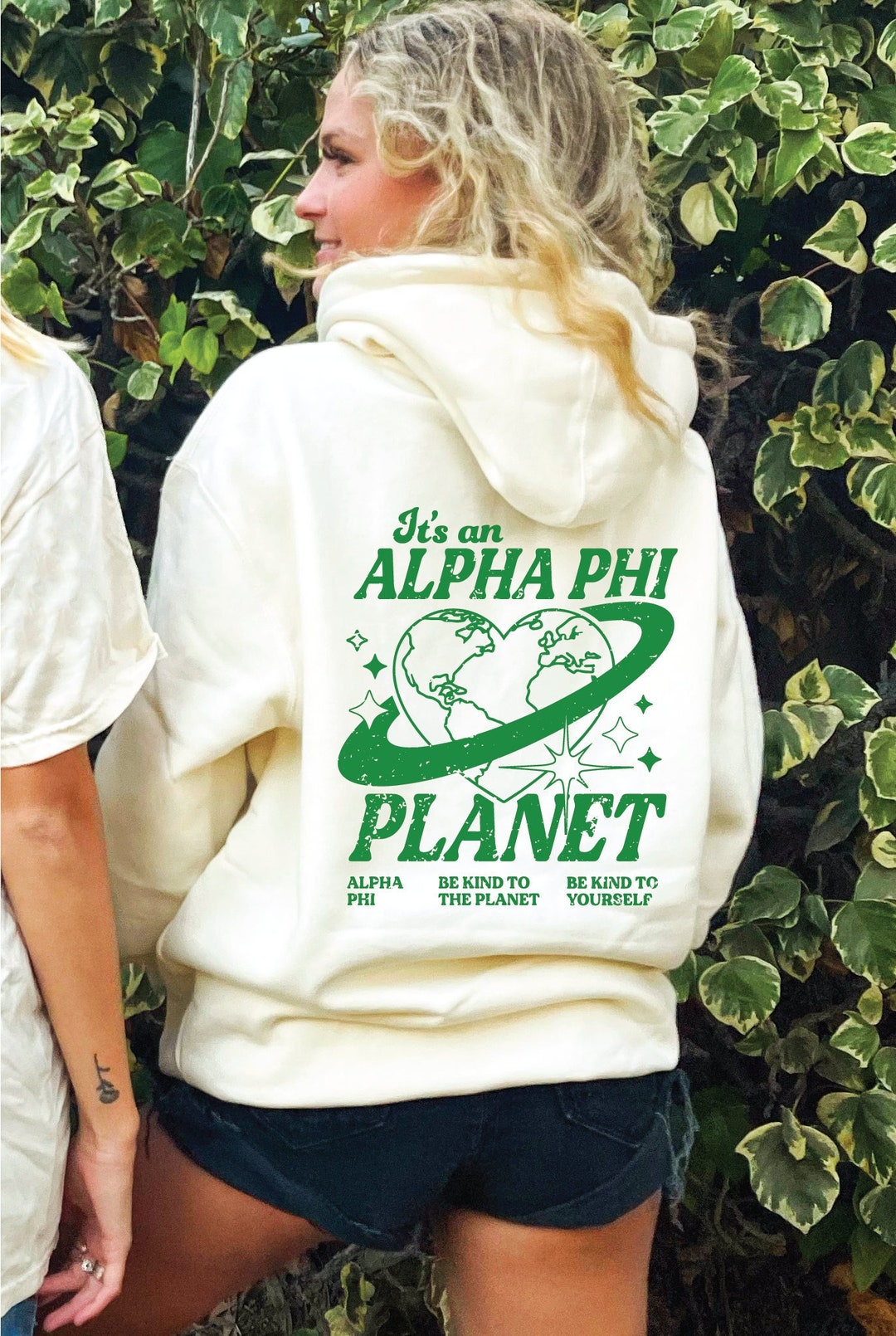Alpha Phi Planet Hoodie | Be Kind to the Planet Trendy Sorority Hoodie ...