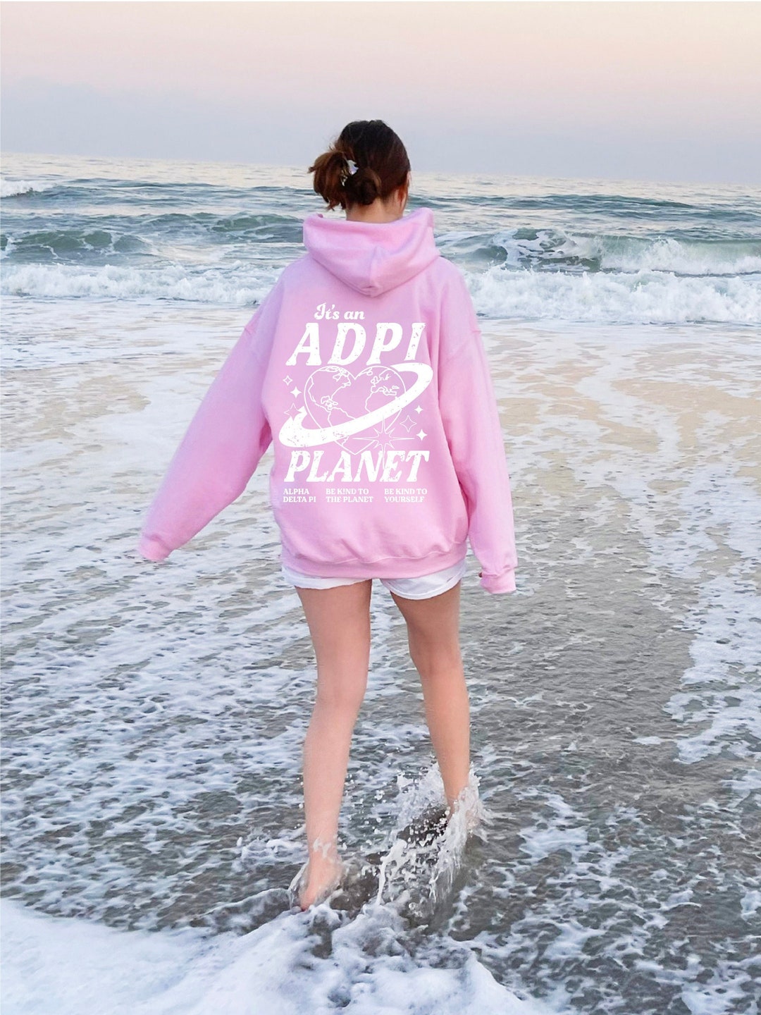 Alpha Delta Pi Planet Hoodie | Be Kind to the Planet Trendy Sorority ...