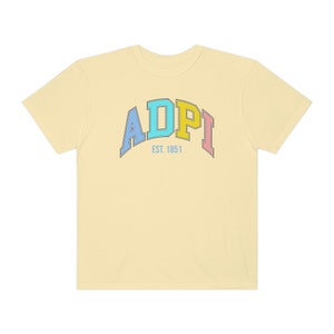 Alpha Delta Pi Varsity College Sorority Comfy T-shirt Alpha Delta ...