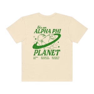 Alpha Phi Planet T-shirt | Be Kind to the Planet Trendy Sorority Shirt ...