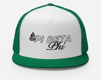 Pi Beta Phi Stacked Baseball Hat Embroidered Baseball Cap // - Etsy