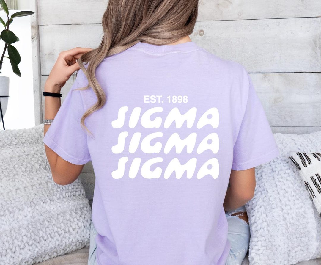 Sigma Sigma Sigma Bubble Letter T-shirt Tri Sigma Trendy College Greek ...