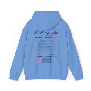 Pi Beta Phi Receipt Sorority Hoodie | Pi Phi Trendy Receipt Memories ...