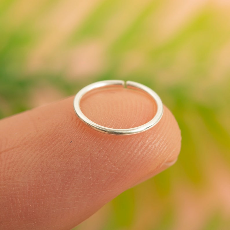 Plain Belly Button Hoop Ring 20 Gauge Simple Belly Button Jewelry 925 Silver Body Jewelry for ...