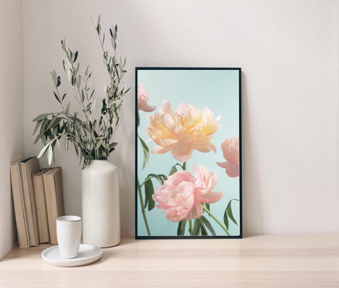 Pastel Flowers Wall Decor Poster - Etsy