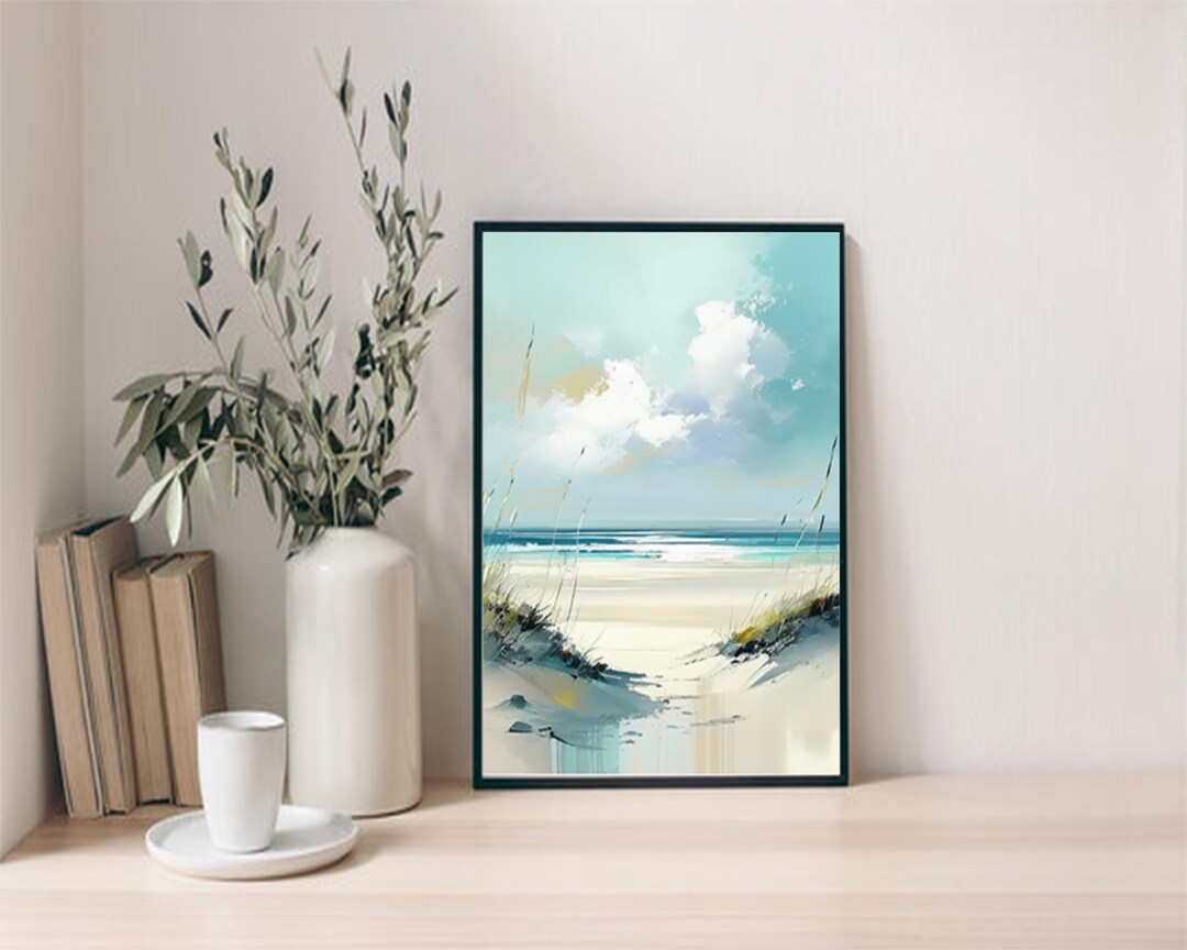 Baltic and North Sea Landscape - Abstract Minimal Boho Beach Art Print ...