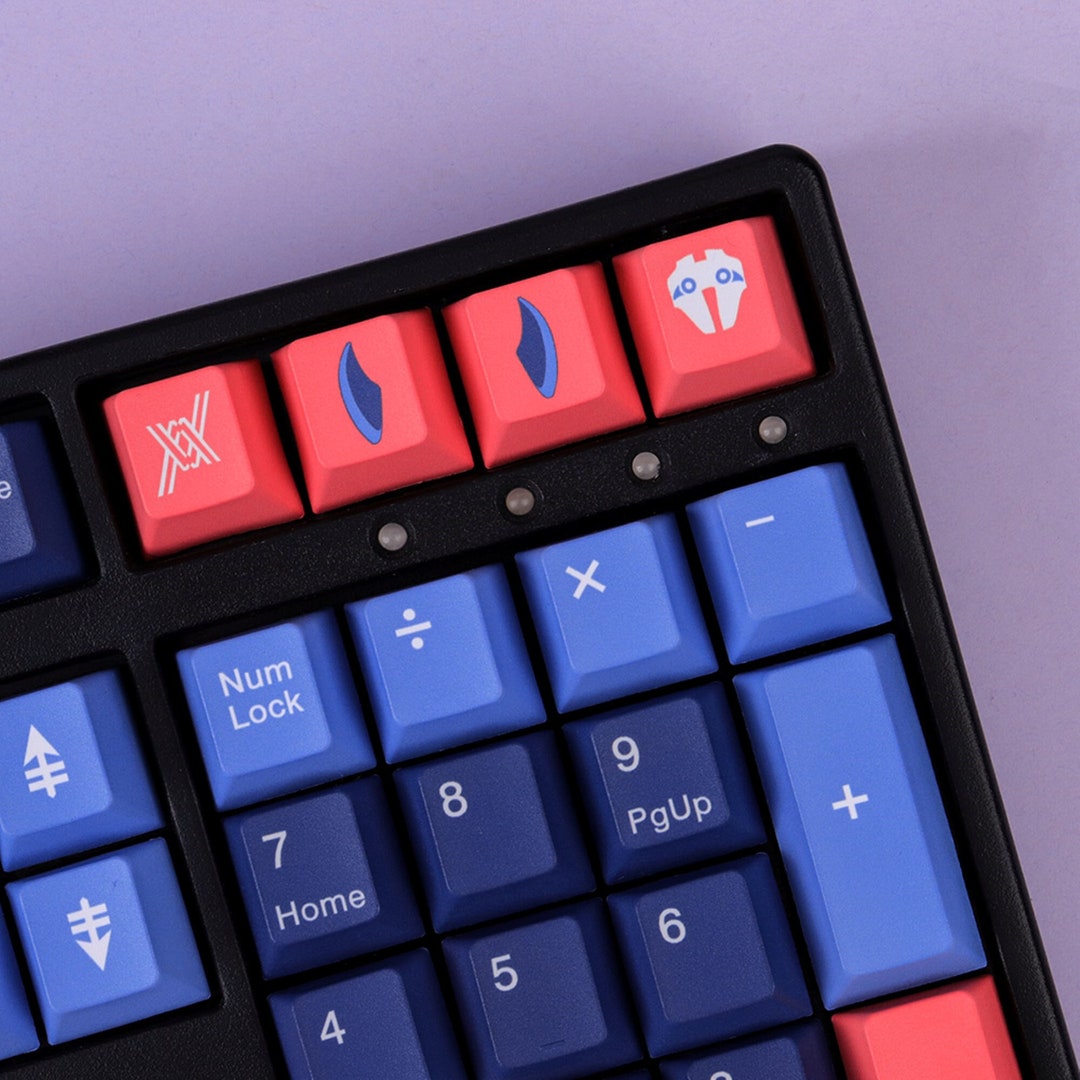 Cute Blue Darling PBT ISO Japanese Keycap Set for Mechanical Keyboard ...