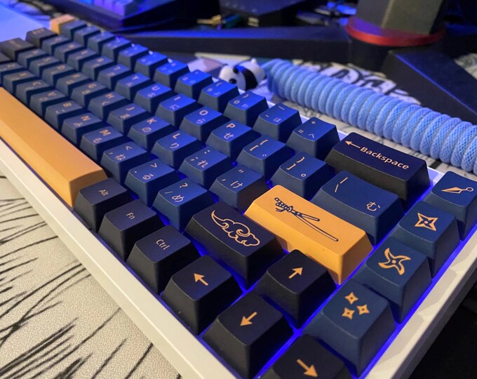 Blue Samurai Keycap Set Cherry Profile PBT Plastic 123 - Etsy