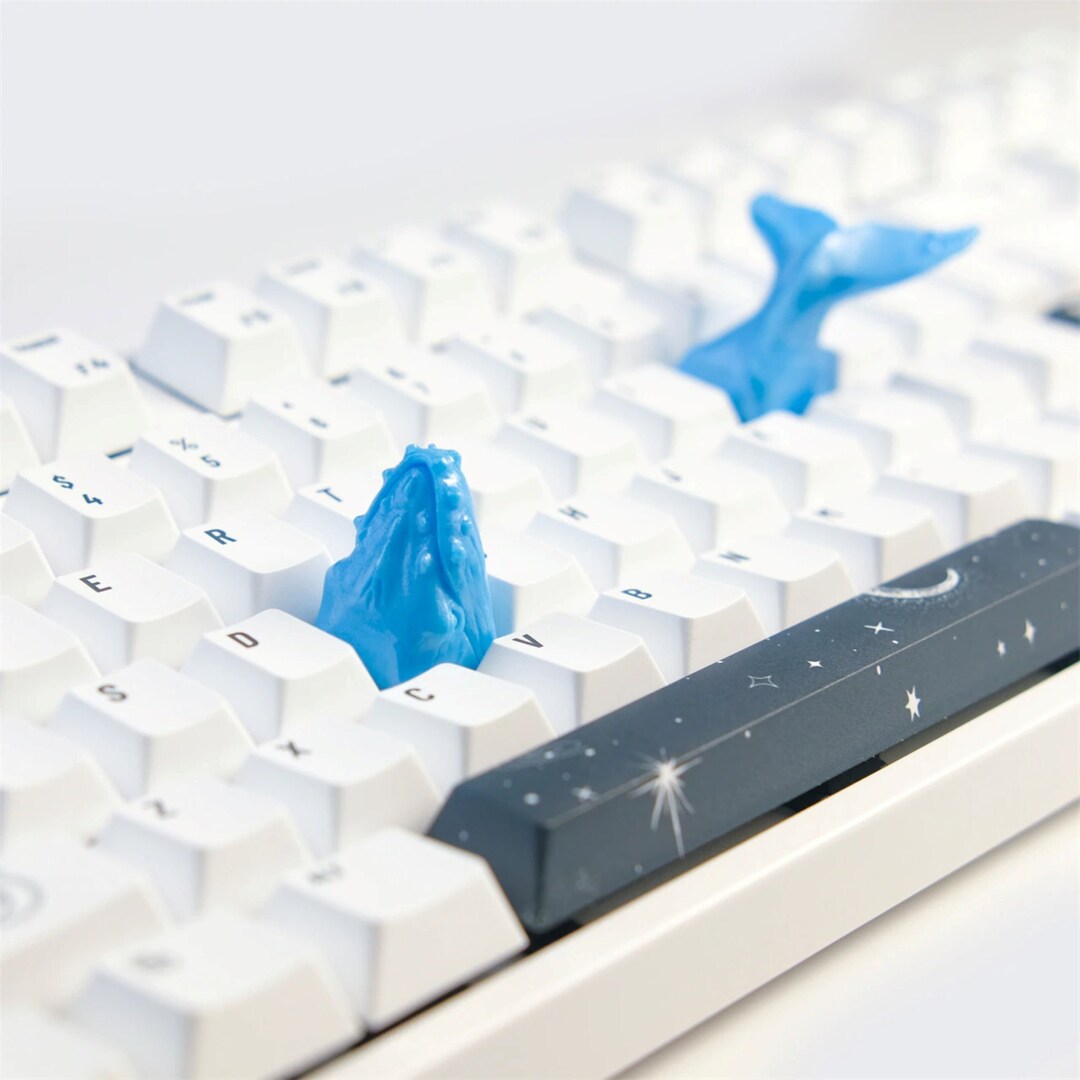 Fish Whale Blue Cute Artisan Resin Keycaps Set for Mechanical - Etsy
