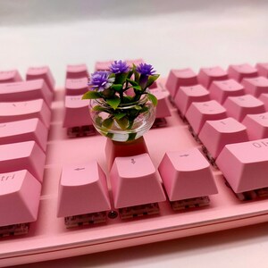 Cute Green Flower Plant R4 Esc Artisan Keycap for Mechanical - Etsy