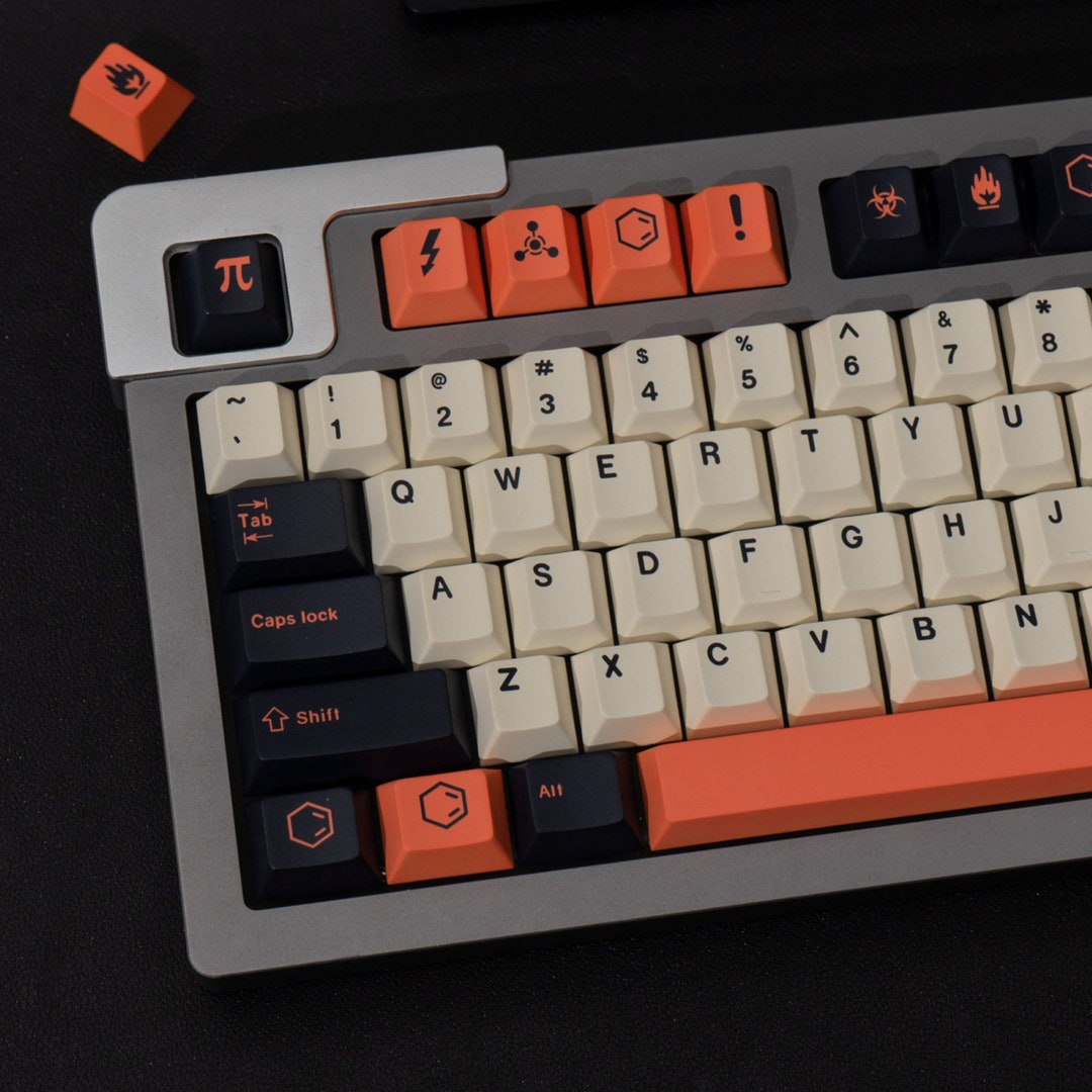 Cool Carbon PBT ISO Cherry Keycap Set für mechanische Tastatur, Cool ...