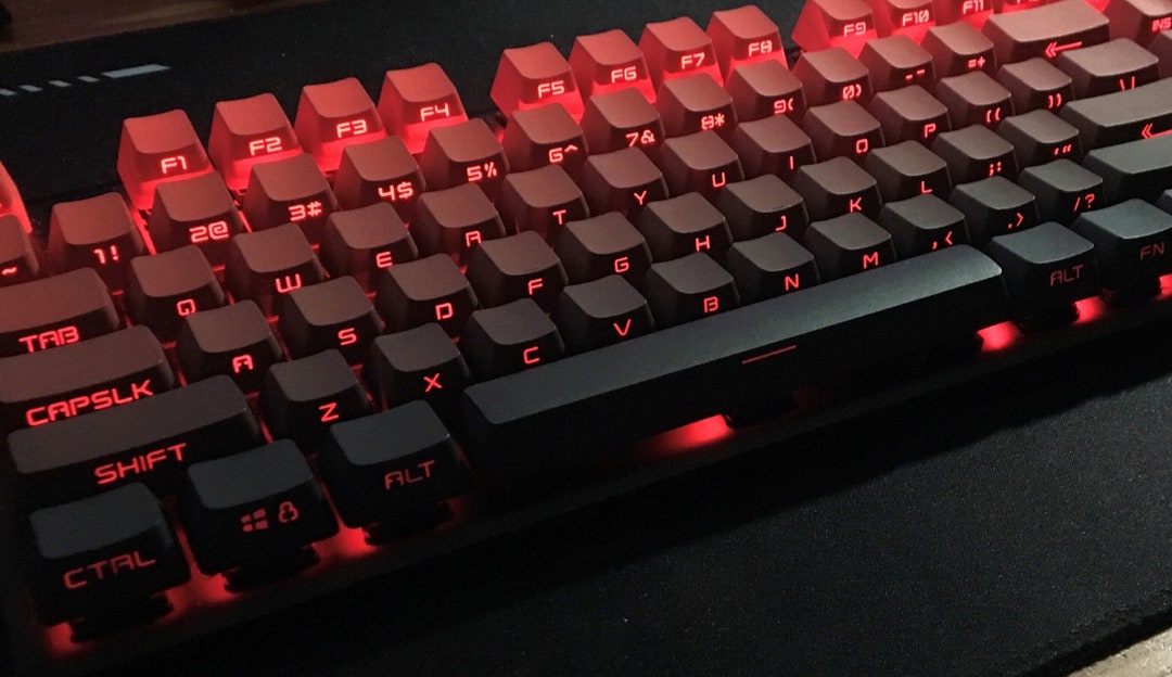 Red Gradient Side Printed PBT OEM Keycap Set for Mechanical Keyboard ...