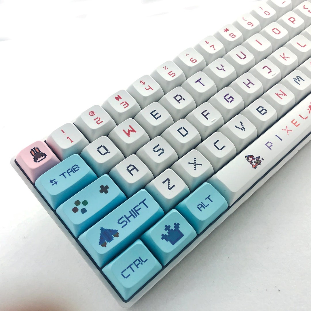 125 Pcs Cute XDA PBT Pixel Retro Keycap Set for Mechanical - Etsy