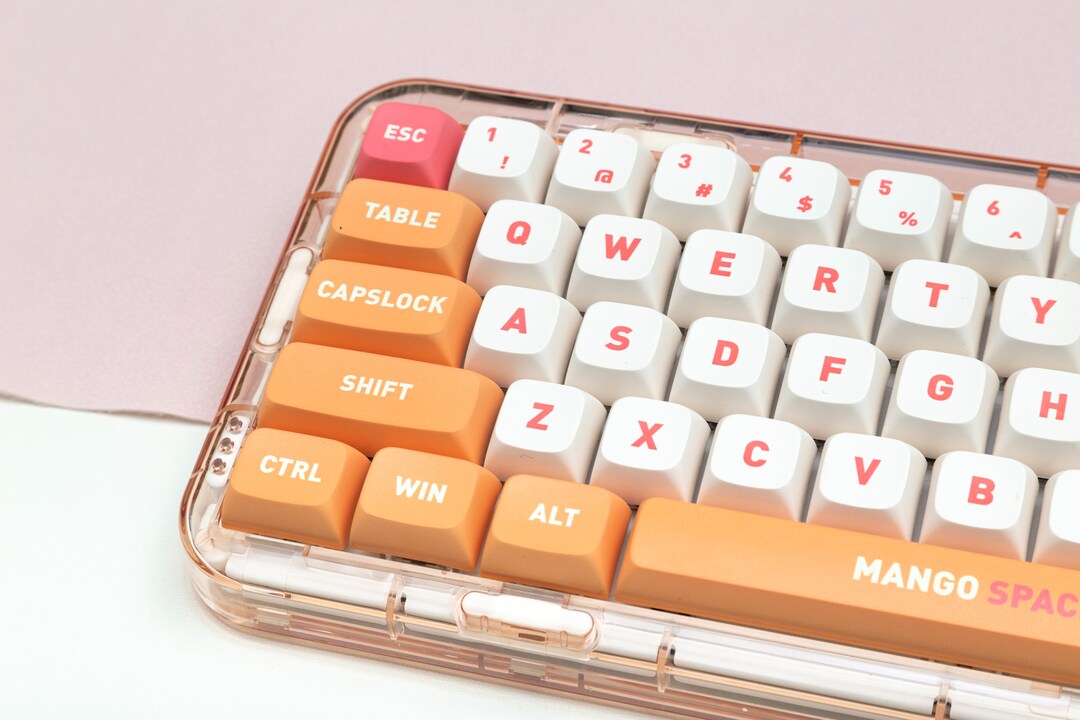 134 Keys Cute Mango Theme XDA PBT Keycaps Set for Mechanical Keyboard ...