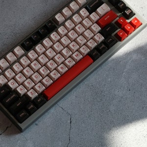 173pcs Cute White Black & Orange Keycaps Set for Mechanical Keyboard ...