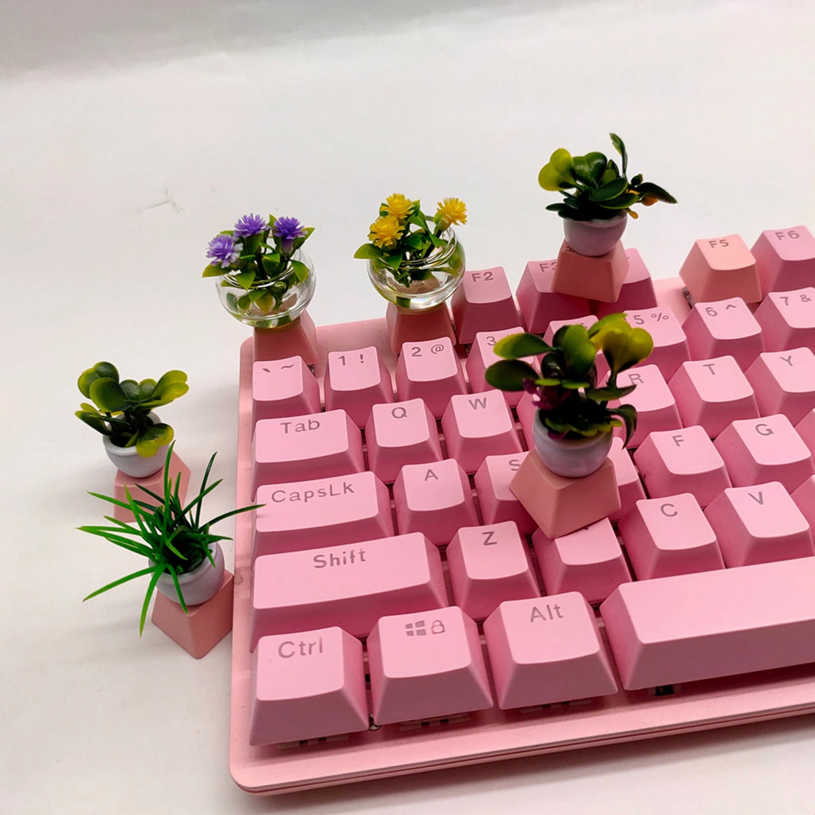 Cute Green Flower Plant R4 Esc Artisan Keycap for Mechanical - Etsy