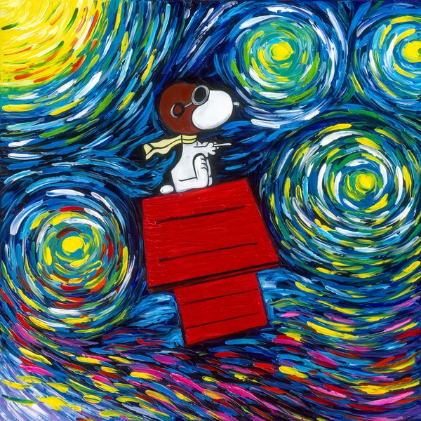Snoopy Van Gogh - Etsy