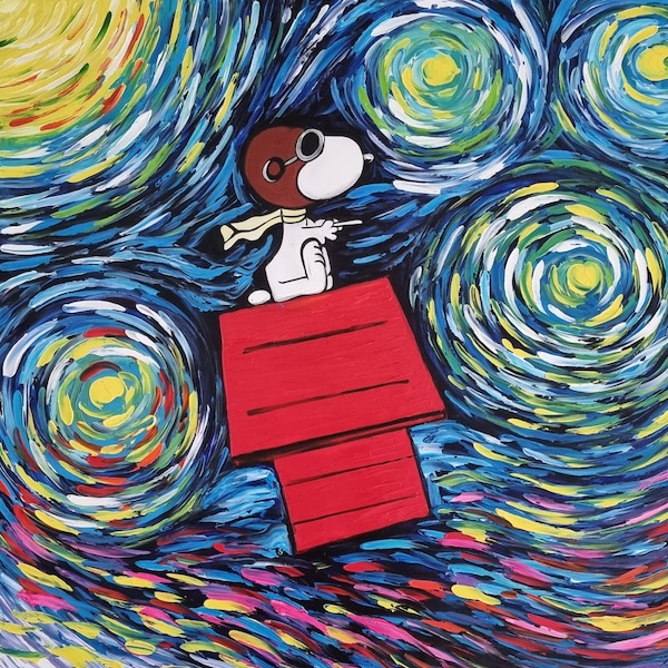 Snoopy Van Gogh - Etsy