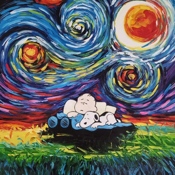 Snoopy Van Gogh - Etsy