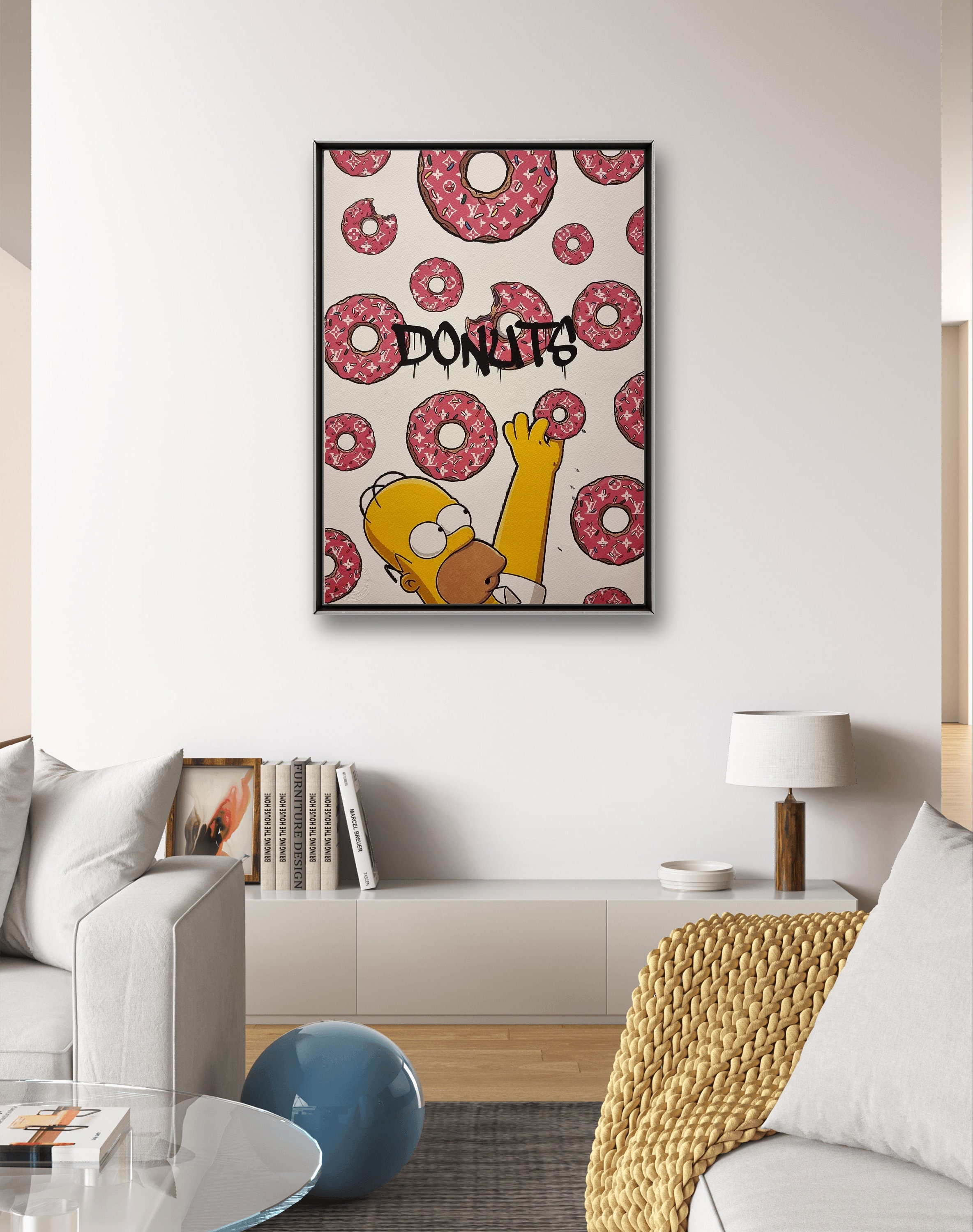 DEATH NYC Simpsons Donut Unique Art Print by Street Artist Death NYC ...