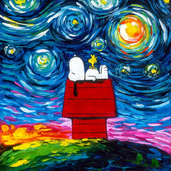 Snoopy Van Gogh - Etsy