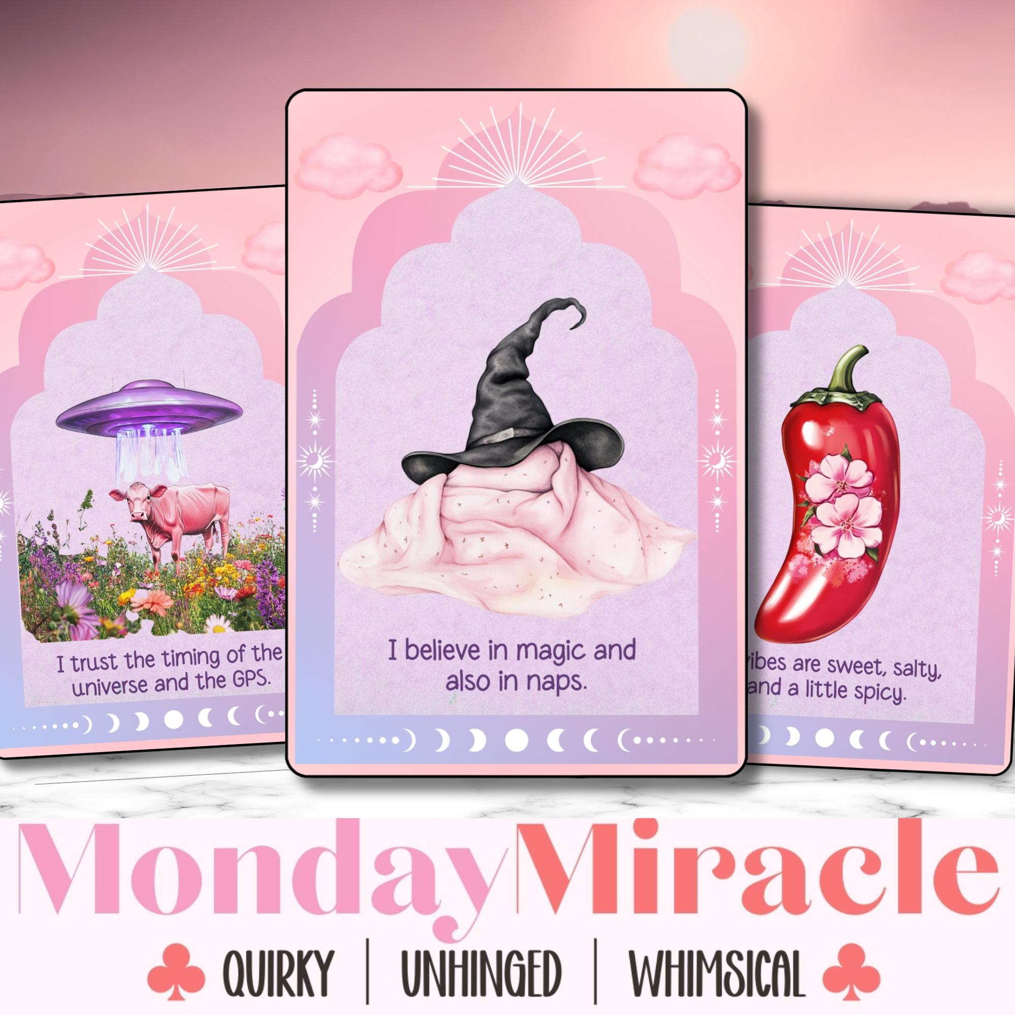 Printable Positive Affirmation Cards, Whimsical Oracle Card Deck ...