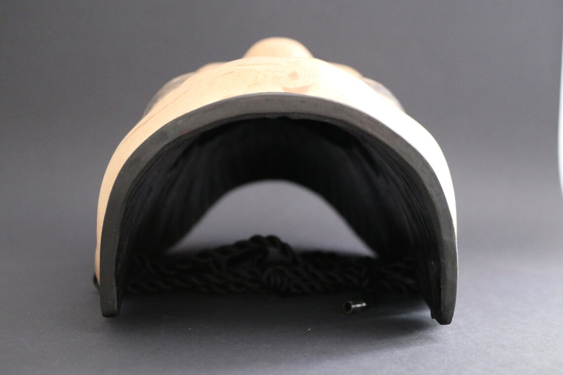 Antique Japanese Noh Theater Mask Represents Okuninushi Hand Carved in ...