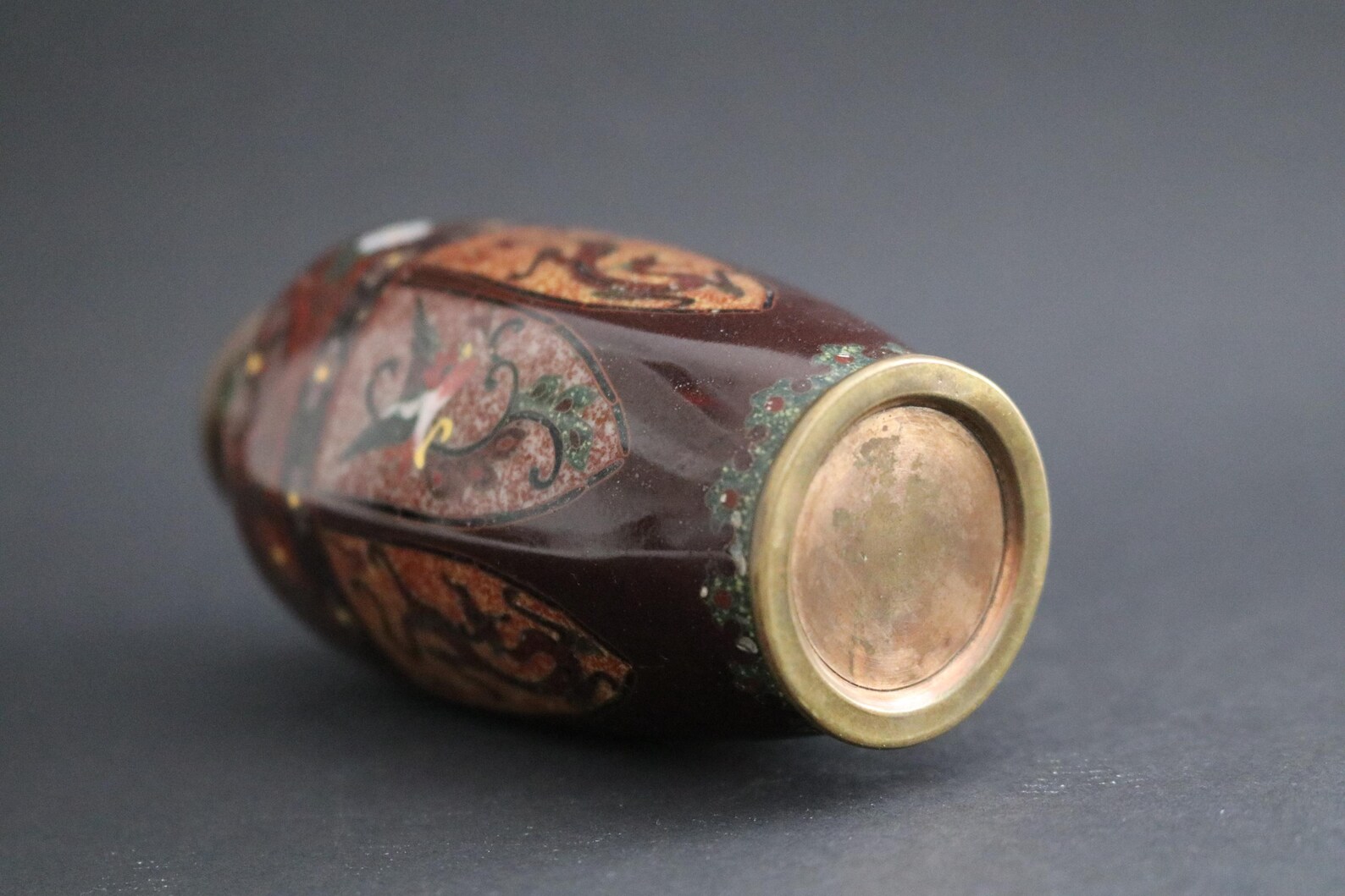 Japanese Enameled Copper Vase on Cloisonné Produced in the Meiji Period ...