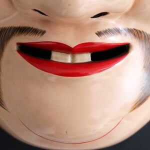 Antique Japanese Noh Theater Mask Represents Okuninushi Hand Carved in ...