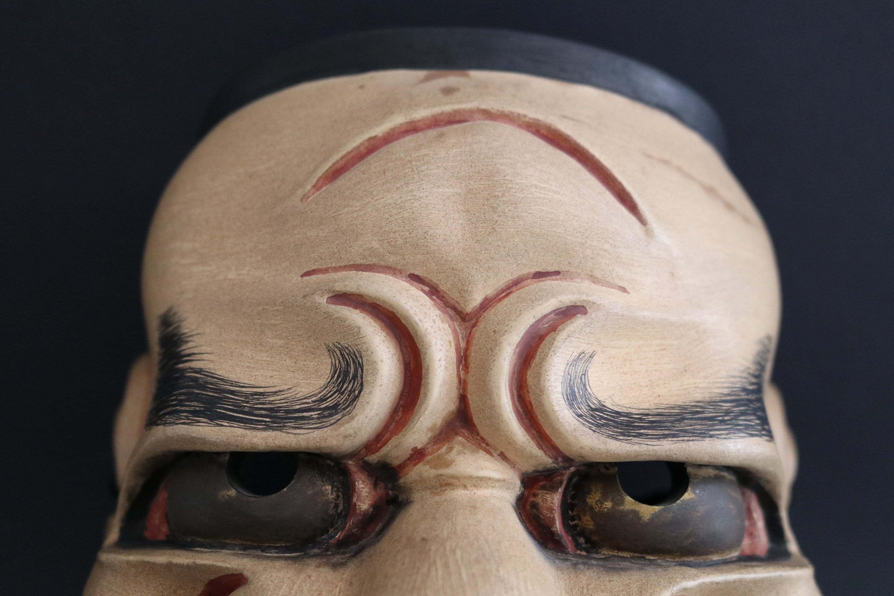 Antique Japanese Noh Theater Mask Represents Okuninushi Hand Carved in ...