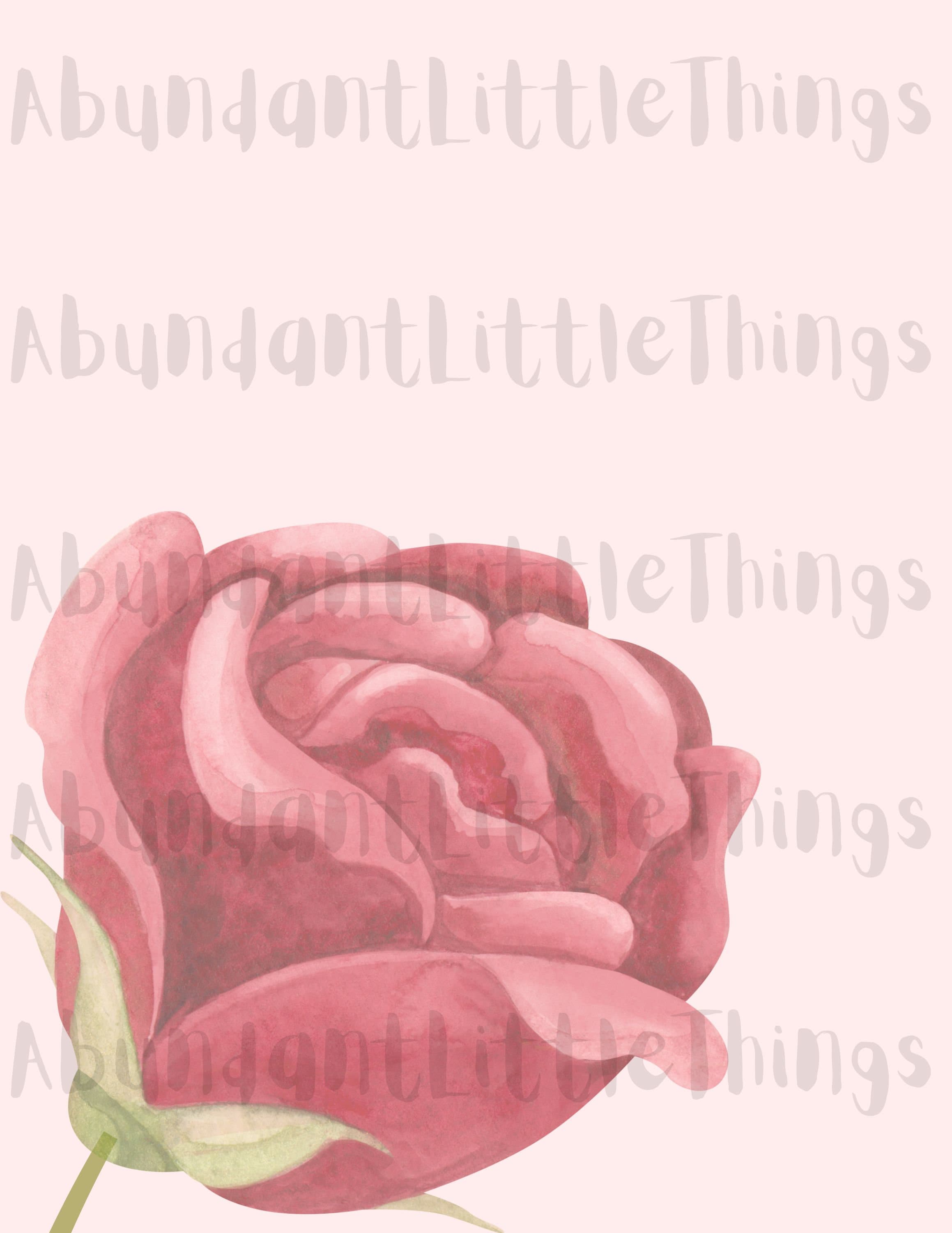 Printable Stationary, Rose Stationary, at Home Stationary, Digital ...