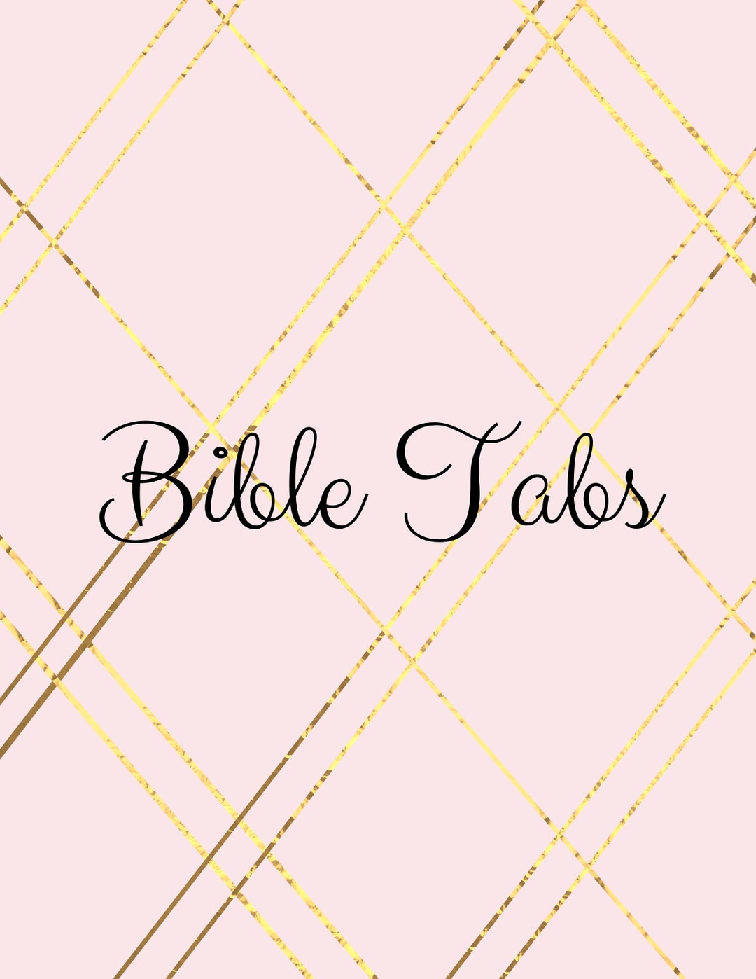 Digital Bible Tabs, Pink and Gold Bible Tabs, Journaling Bible Tabs ...