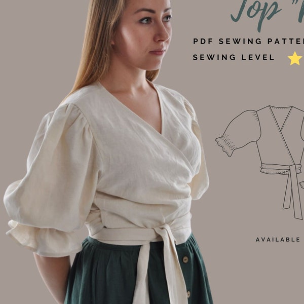 Wrap Top Pattern - Etsy