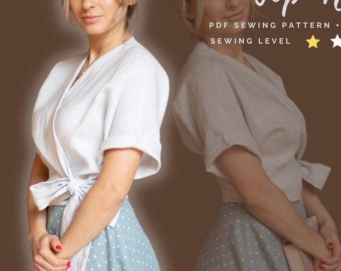 Crossover Top PDF Sewing Pattern and Printable Tutorial - Etsy Canada