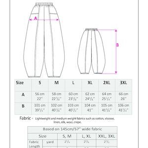 Wide Leg Pants Sewing Pattern, Sizes S, M and L, Digital Pattern, High ...