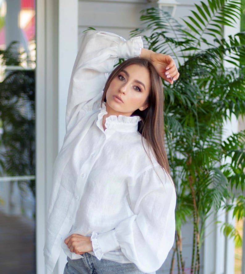 Victorian Blouse Sewing Pattern Instant PDF Download Ruffle - Etsy