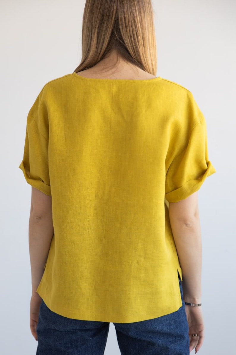 Boxy Top Sewing Pattern, Golda T-shirt With Side Slits Instant PDF ...