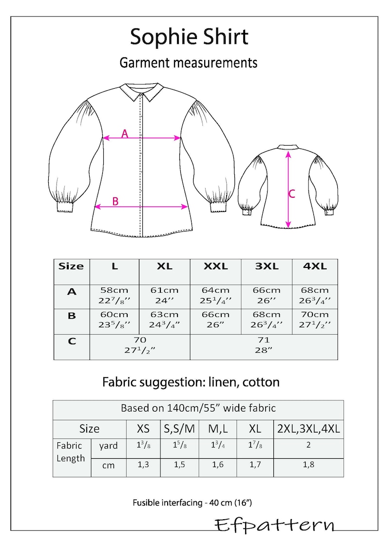Victorian Shirt PDF Sewing Pattern, Women’s Blouse With Puff Sleeves ...