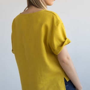Boxy Top Sewing Pattern, Golda T-shirt With Side Slits Instant PDF ...