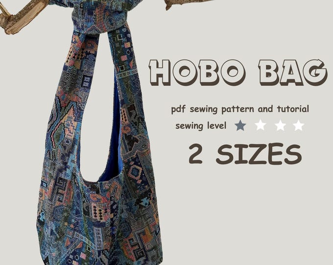 Pleated Hobo Bag, PDF Sewing Pattern, Instant Download Pattern, Style ...