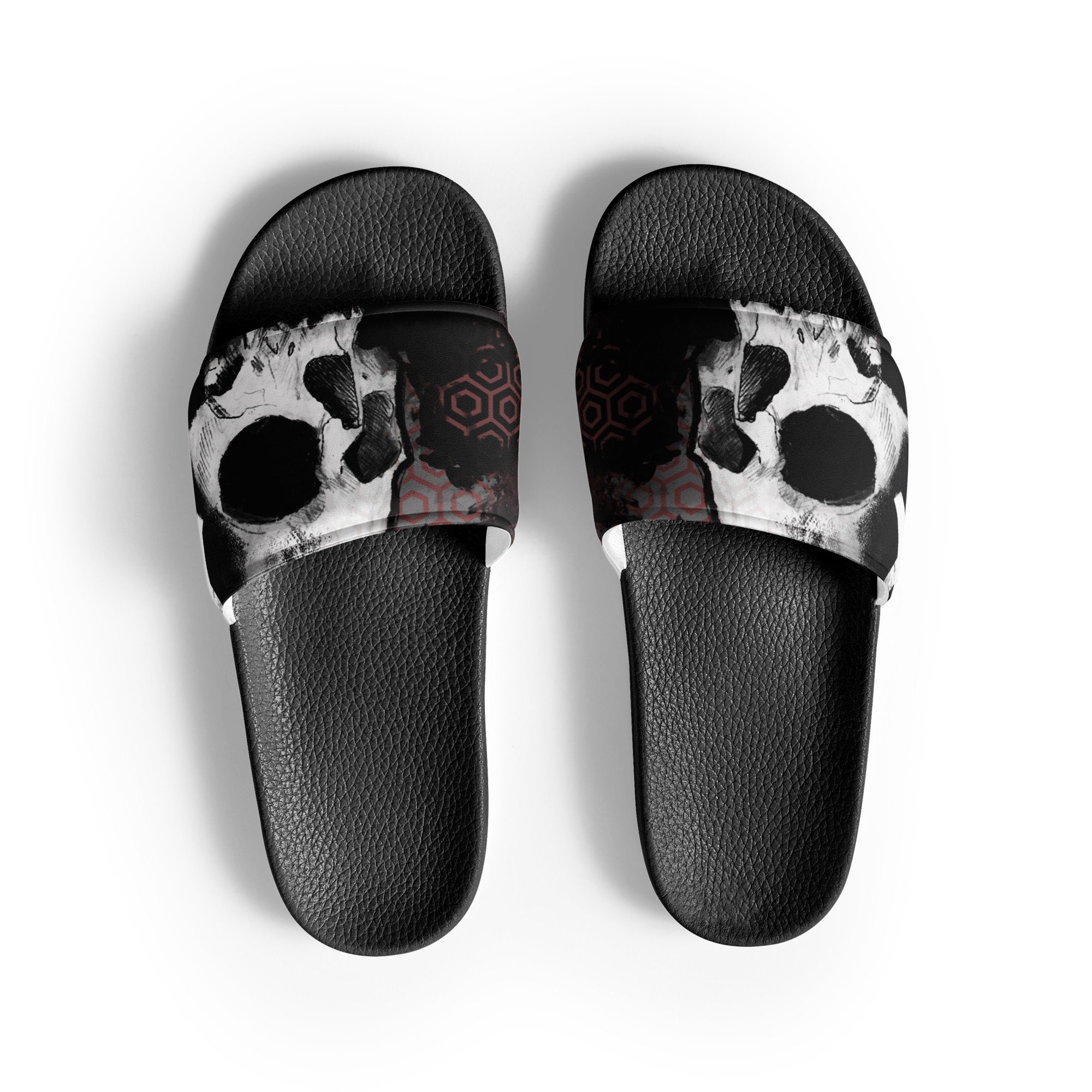 GRIMLY SKULL — Men’s Slides - Etsy