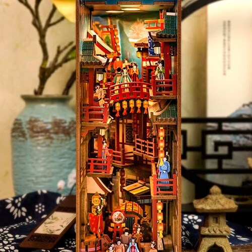 DIY Booknook Kit Book Nook Diorama Miniature Assembly Wooden - Etsy