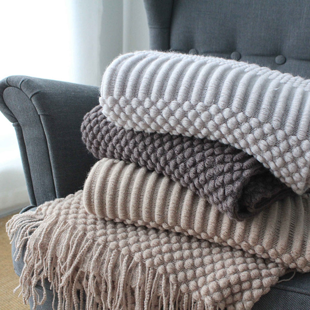 100 Pure Cotton Solid Color Blanket Hand Knitted Blanket Etsy UK 100-pure-cotton-solid-color-blanket-hand-knitted-blanket-etsy-uk