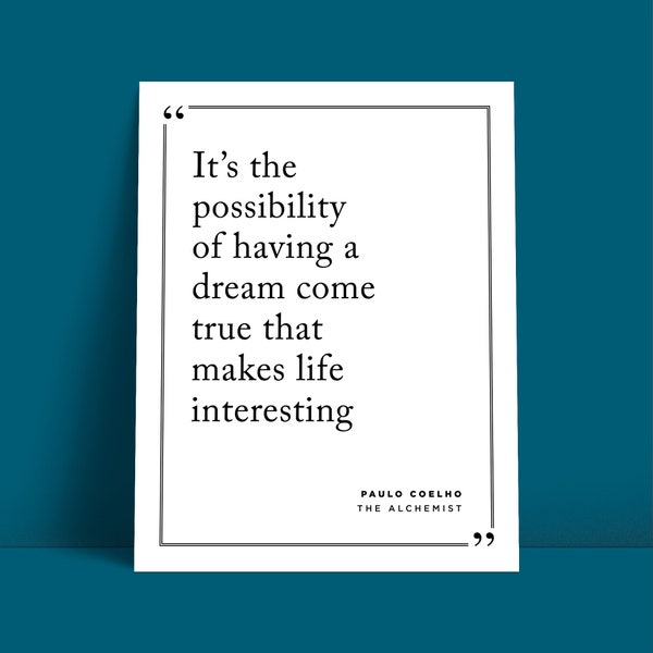 Paulo Coelho Quote - Etsy