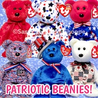 America (tm) White and Blue the Beanie Babies Collection (tm) Ty Inc (r ...