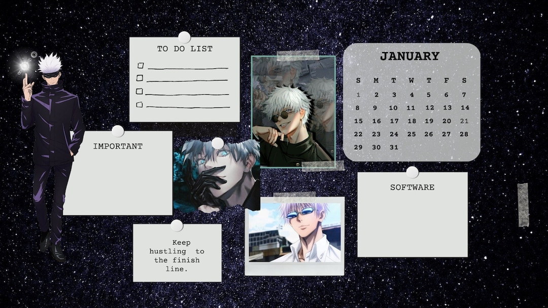 Gojosatoru Desktop Wallpaper Template - Etsy